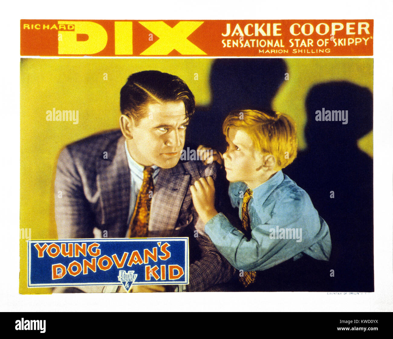 YOUNG DONOVAN'S KID, US lobbycard, from left: Richard Dix, Jackie ...