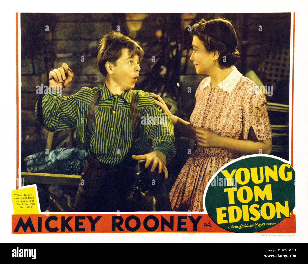 YOUNG TOM EDISON, US lobbycard, from left: Mickey Rooney, Fay Bainter ...
