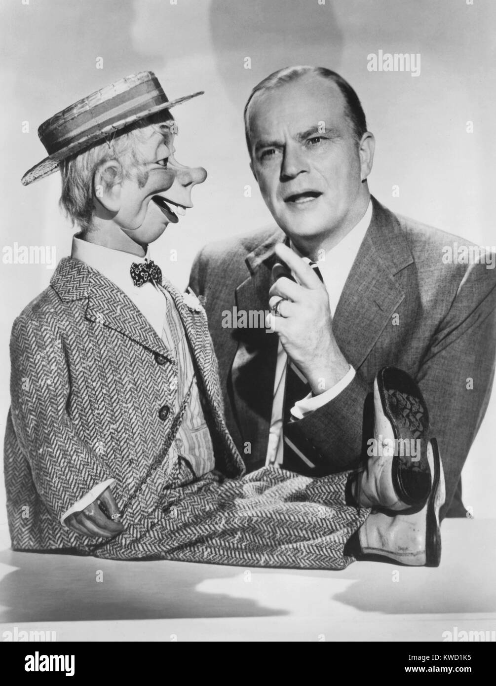 edgar Bergen (right) with Mortimer Snerd, 1950s Stock Photo - Alamy