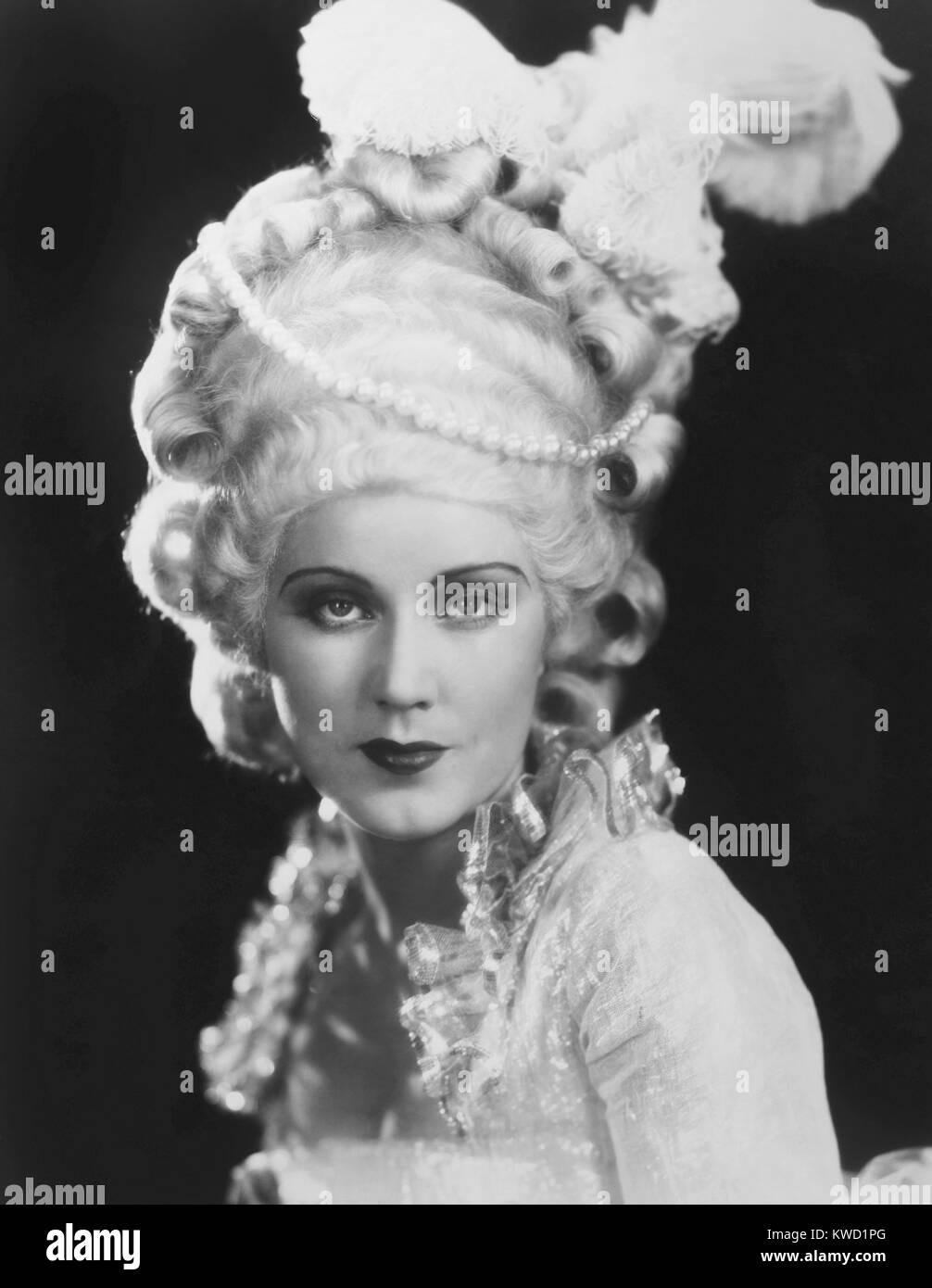 Fay Wray in 18th century hairdo, 1929 Stock Photo - Alamy