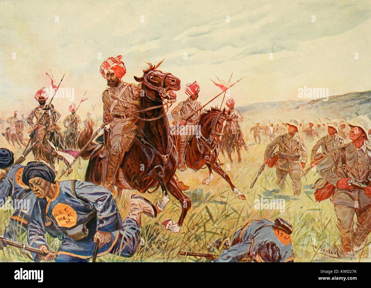 British army infantry advance hi-res stock photography and images - Alamy