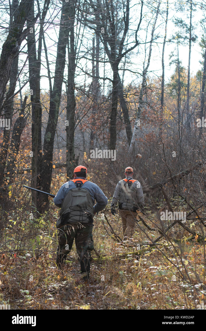Father and son out hunting on an autumn day Stock Photo - Alamy