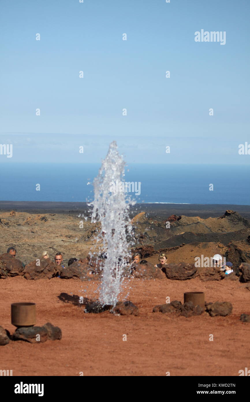 Geyser, water from volcano Stock Photo - Alamy