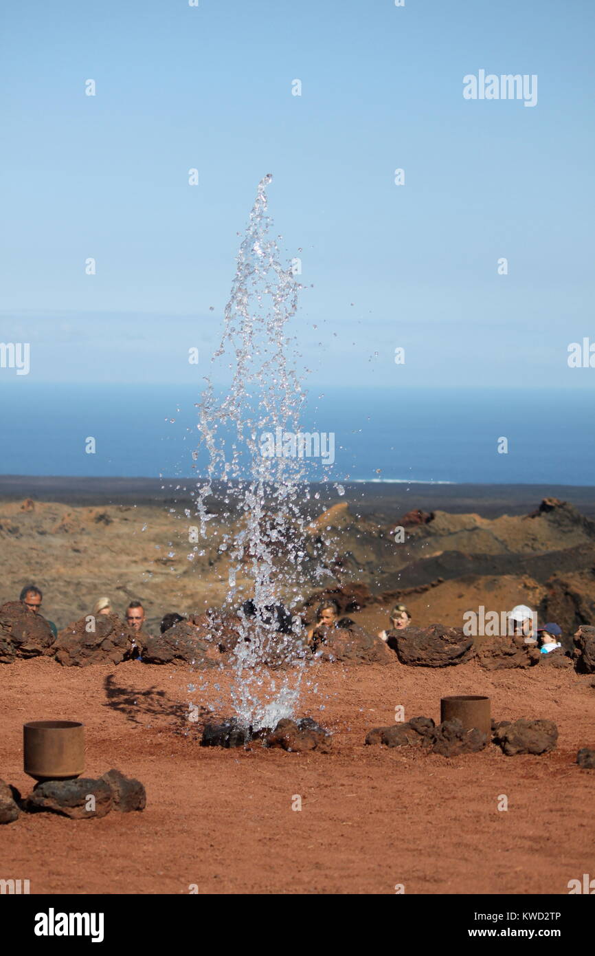 Geyser, water from volcano Stock Photo - Alamy