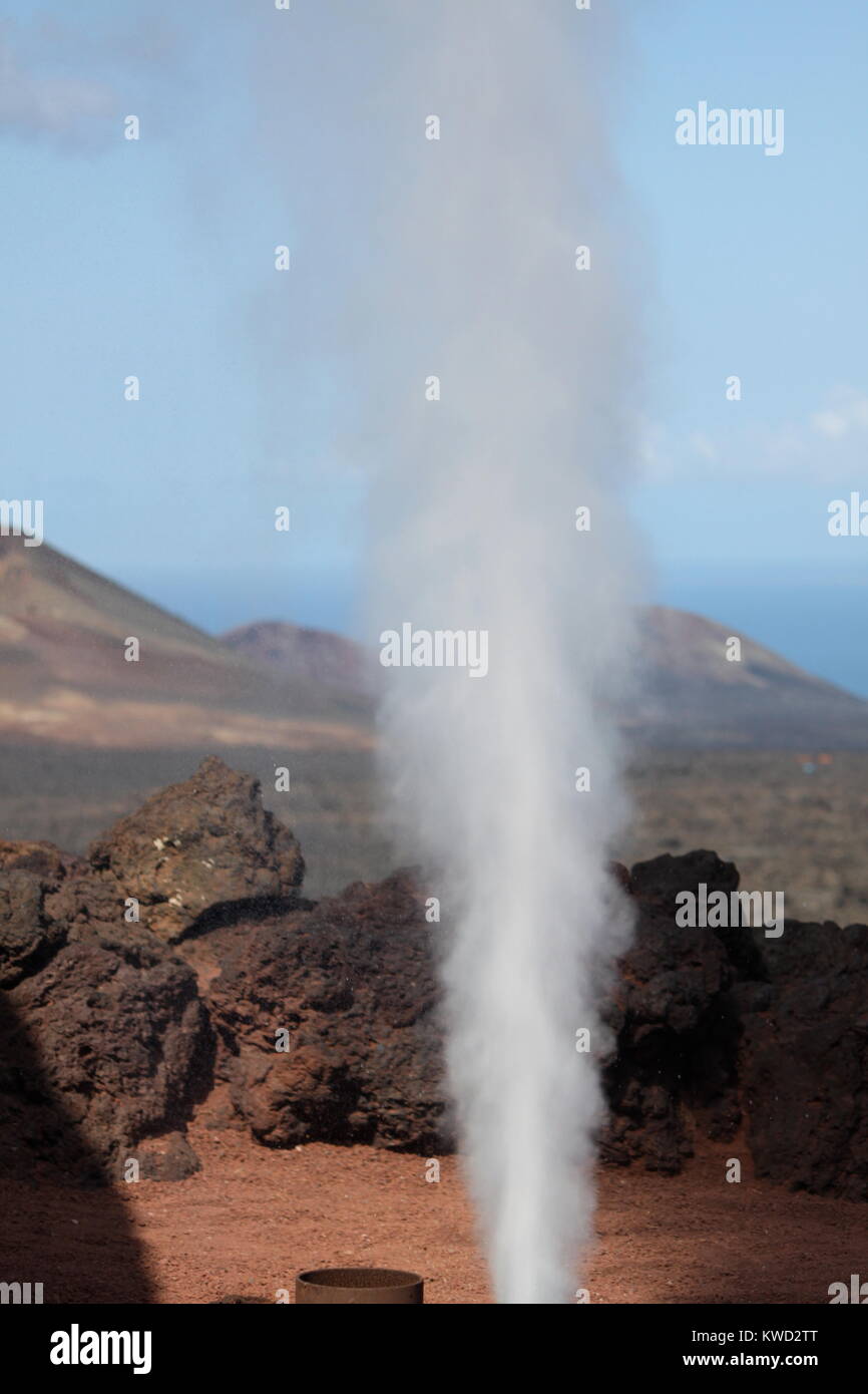 Geyser, water from volcano Stock Photo - Alamy