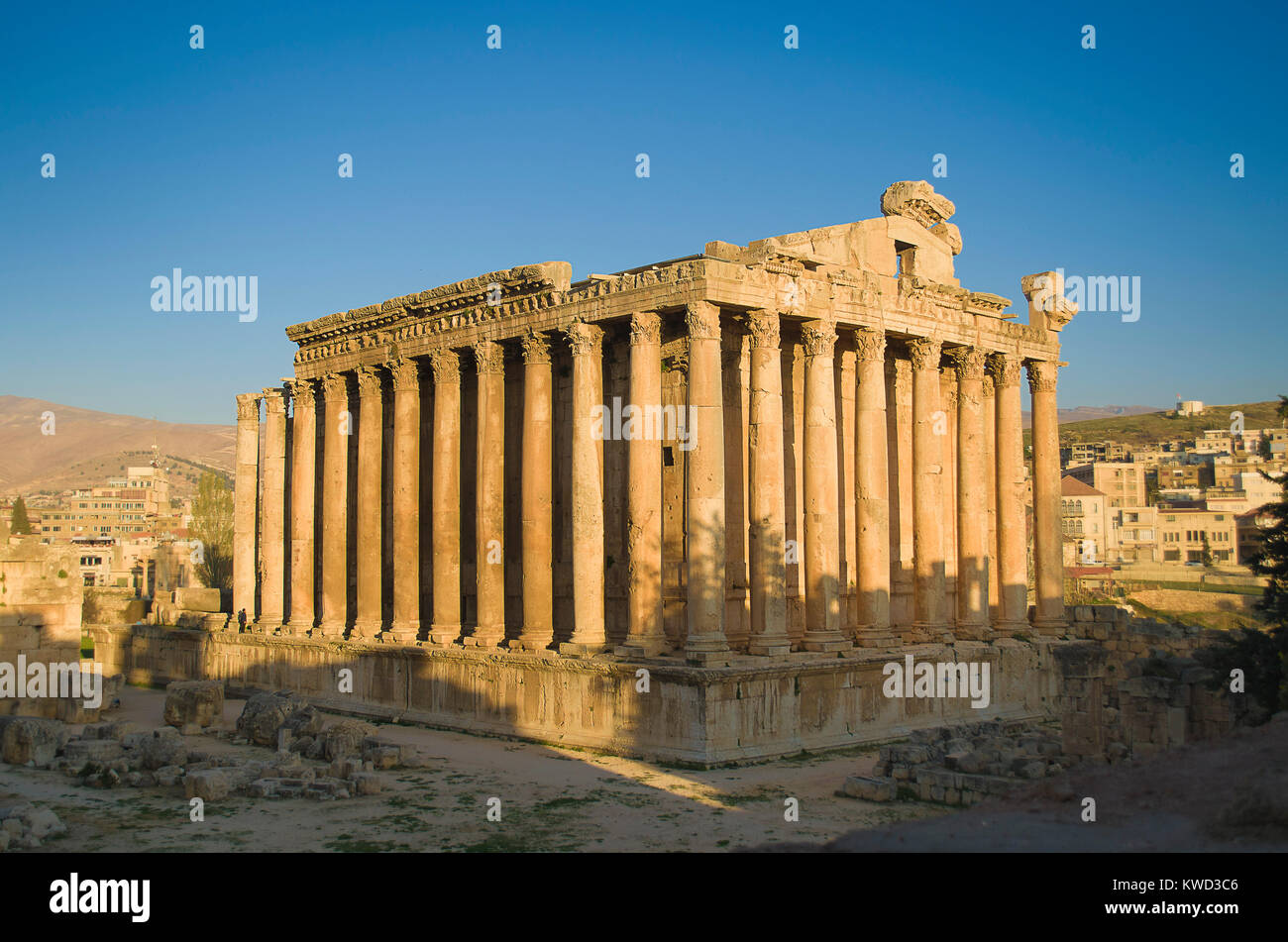 Temple of baco. Ruins of Baalbek. Ancient city of Phenicia located in ...