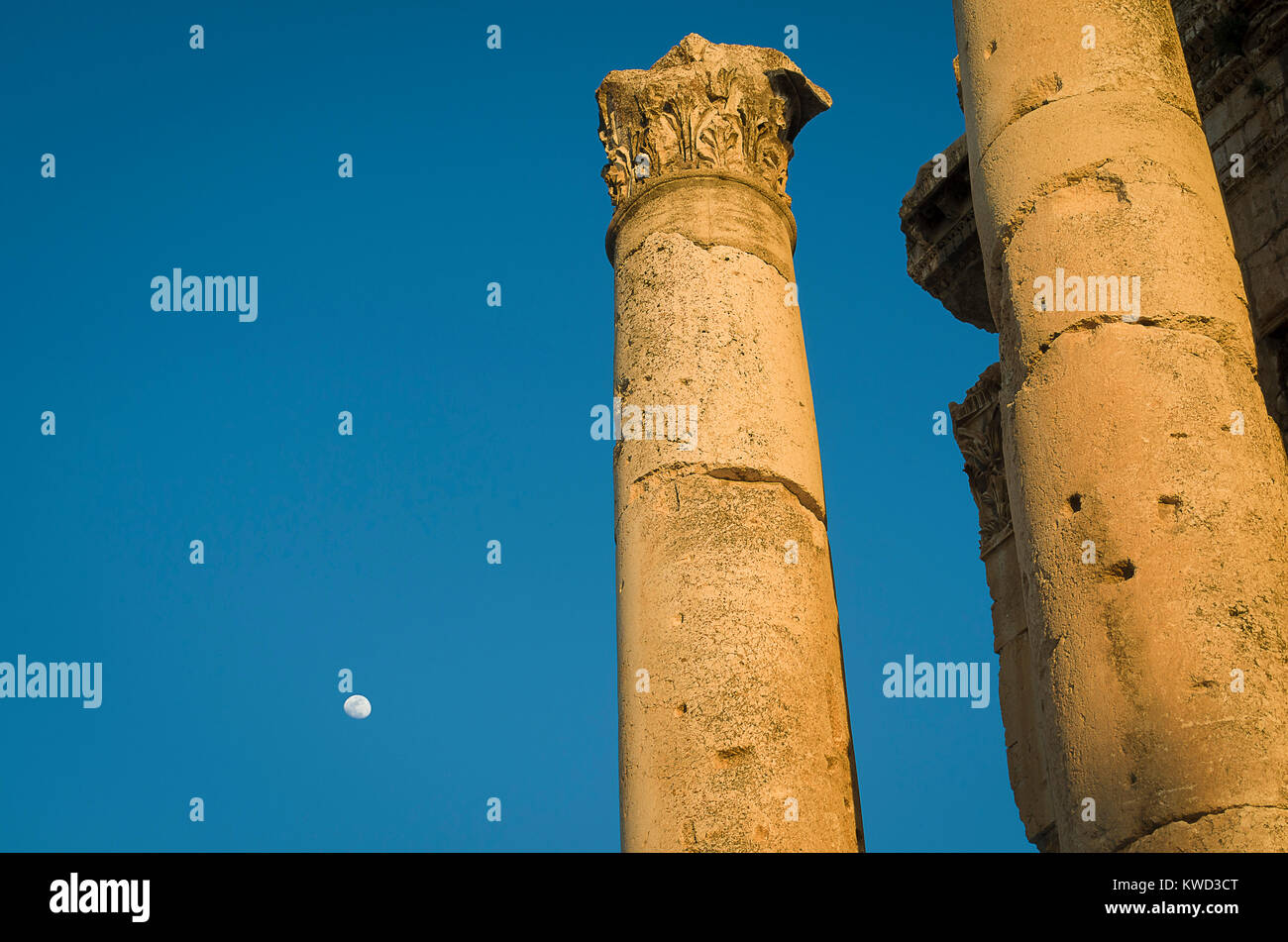 Temple of baco. Ruins of Baalbek. Ancient city of Phenicia located in ...