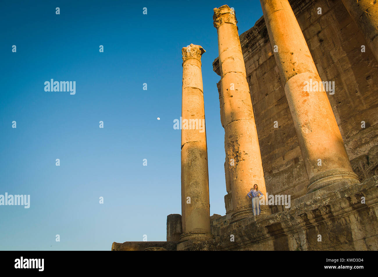 Temple of baco. Ruins of Baalbek. Ancient city of Phenicia located in ...