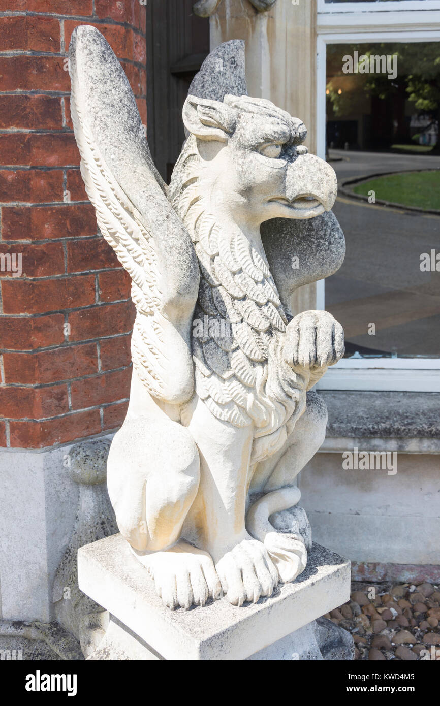 The mansion griffin statue entrance bletchley park sherwood driv hi-res ...