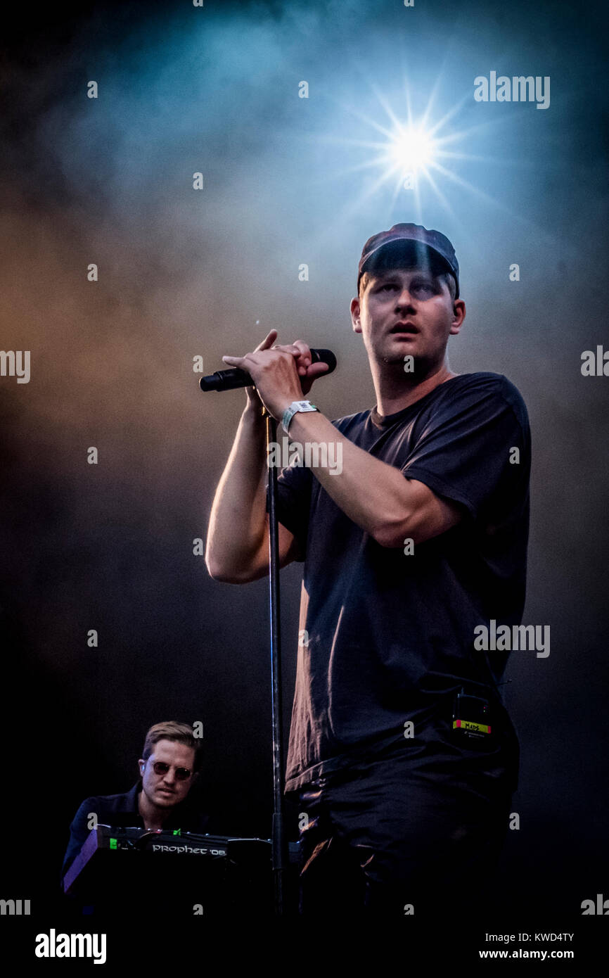 The Danish R&B duo Phlake performs a live concert at the Danish music ...