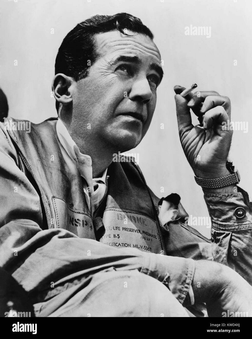 CBS News correspondent Edward R. Murrow in Korea in late 1952. (BSLOC ...