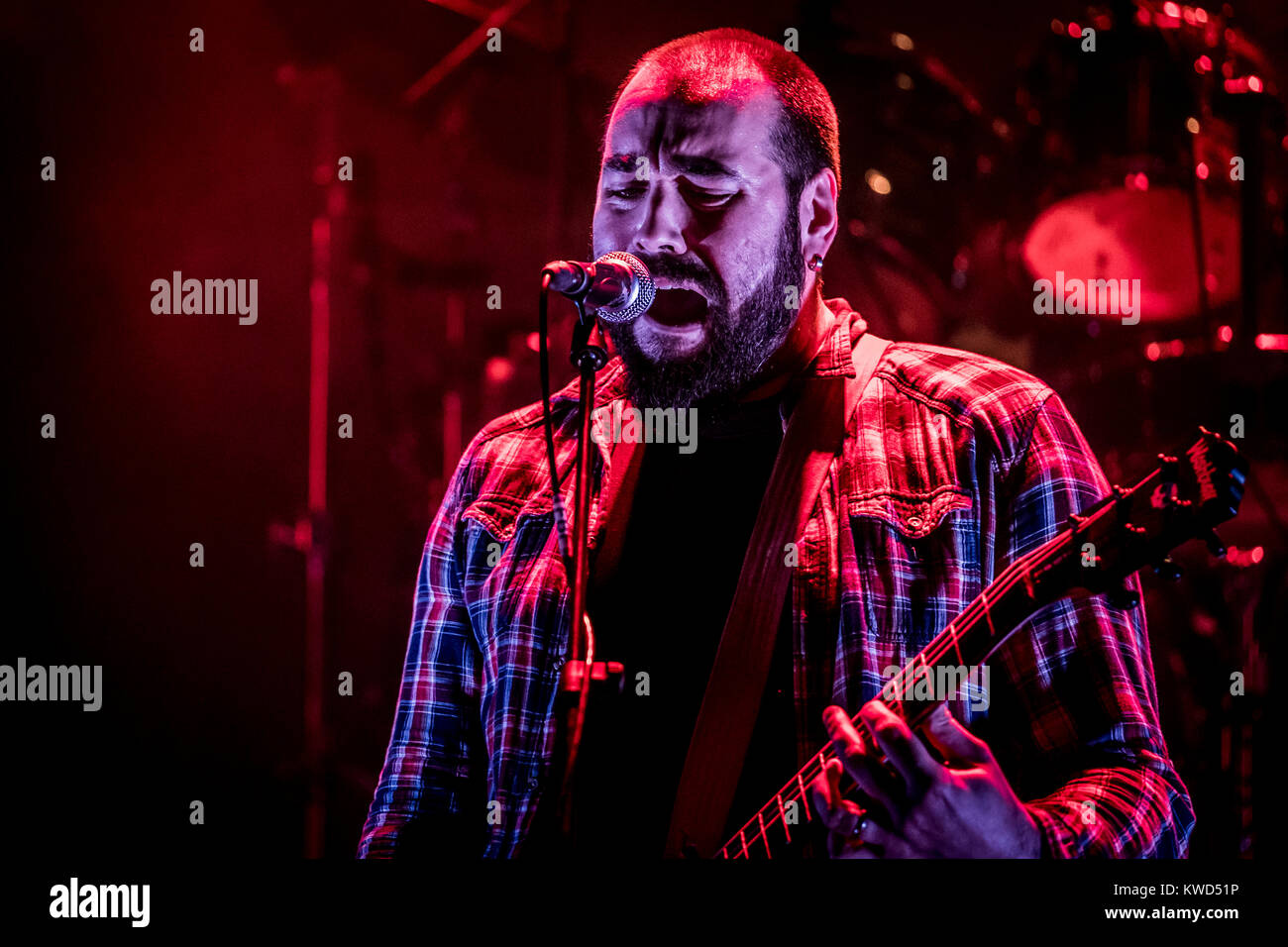 The Greek metal and rock band Poem performs a live concert at ...