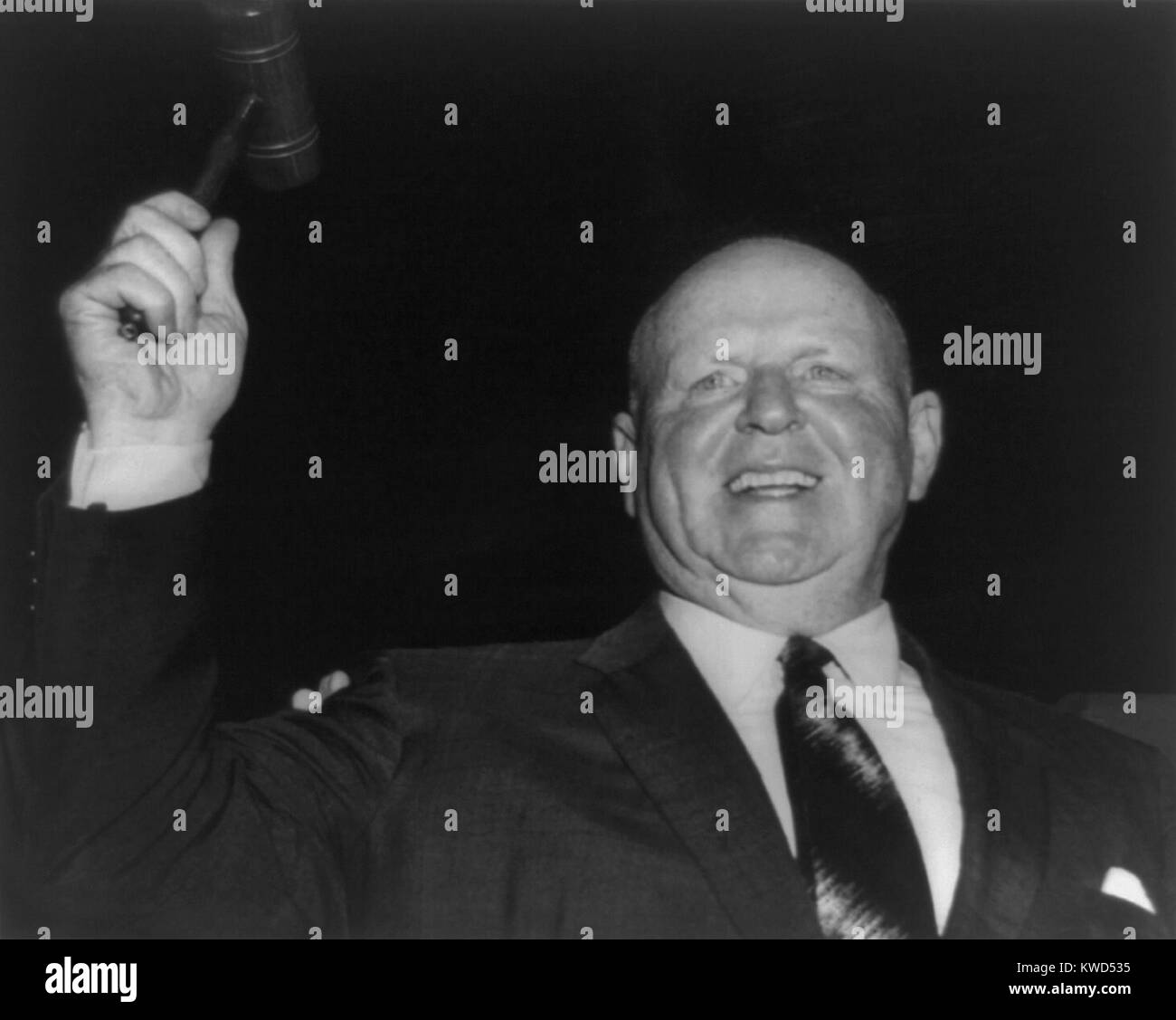 Dave Beck, outgoing President of the Teamsters Union, at Miami Beach ...