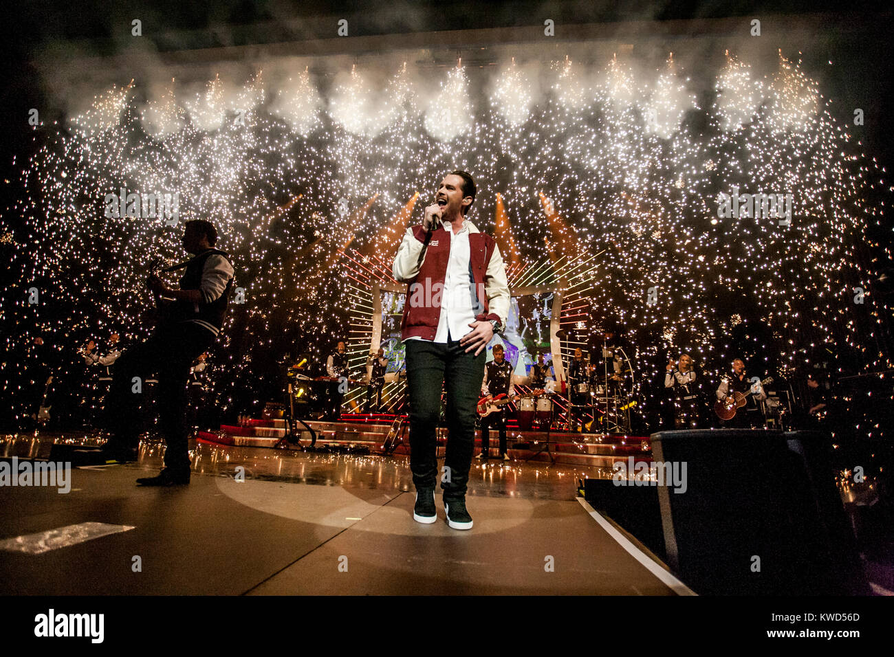 The Danish singer, songwriter and pop star Rasmus Seebach performs a ...