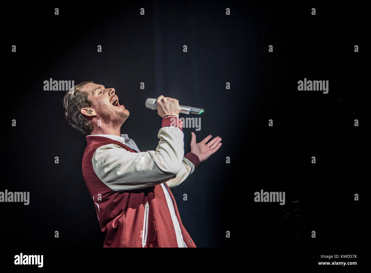 The Danish singer, songwriter and pop star Rasmus Seebach performs a ...