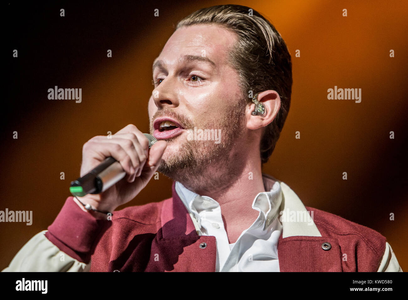 The Danish singer, songwriter and pop star Rasmus Seebach performs a ...