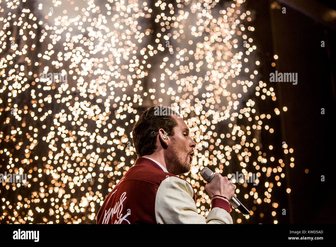 The Danish singer, songwriter and pop star Rasmus Seebach performs a ...