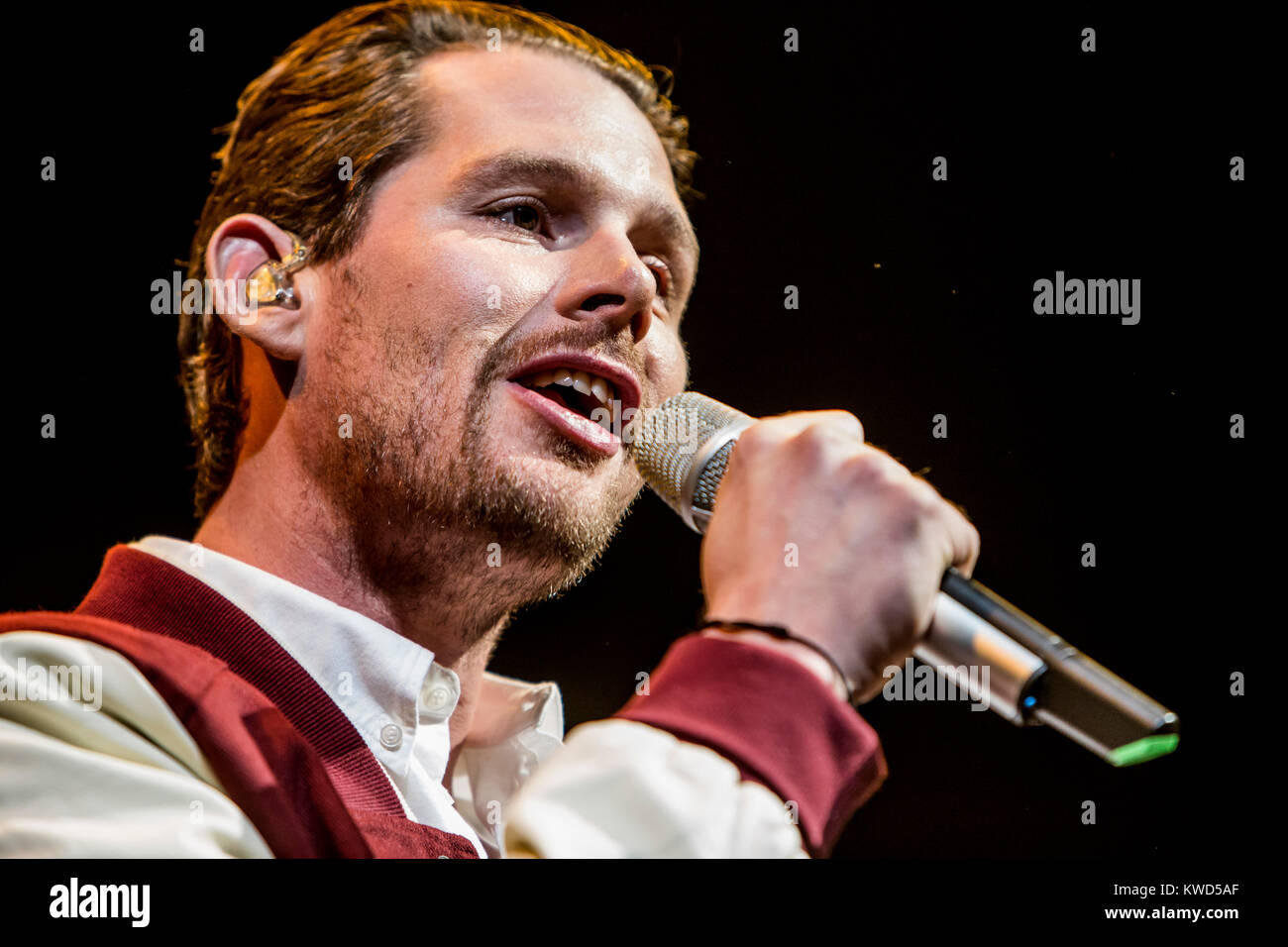 The Danish singer, songwriter and pop star Rasmus Seebach performs a ...