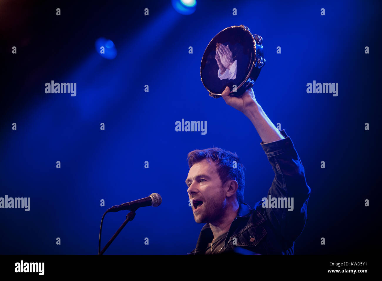 The English musician, singer and record producer Damon Albarn performs ...
