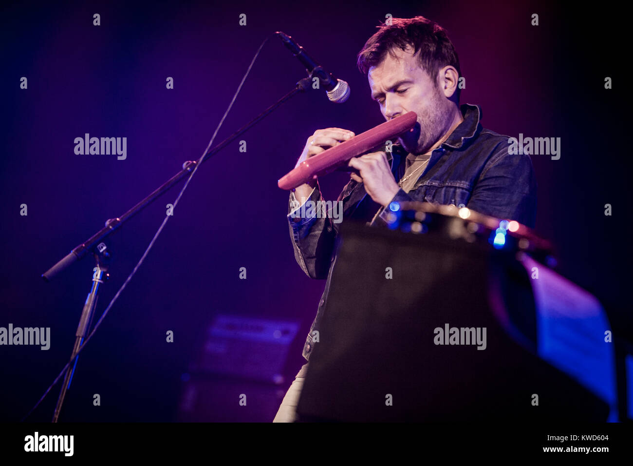 The English musician, singer and record producer Damon Albarn performs ...
