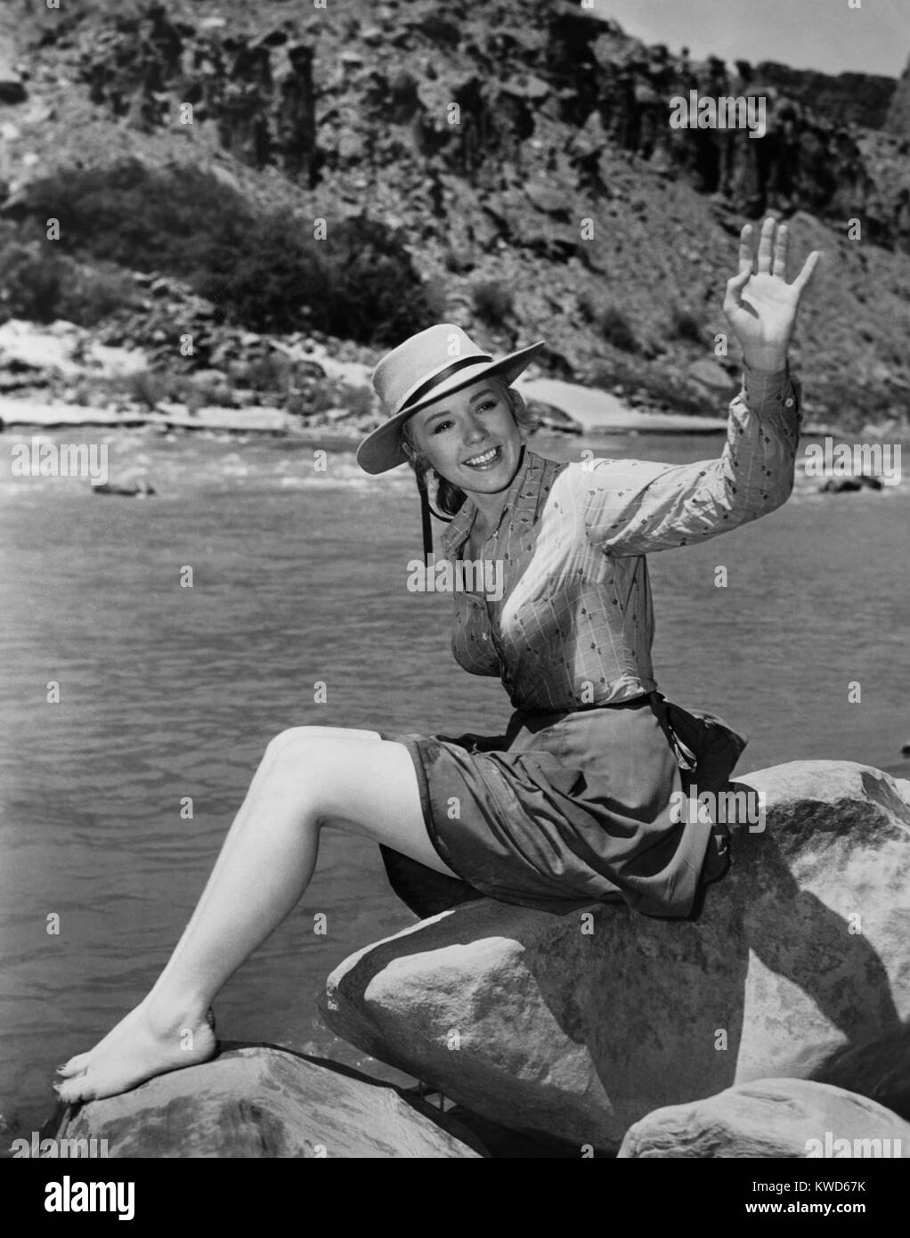 SMOKE SIGNAL, Piper Laurie on the banks of the Colorado River on ...
