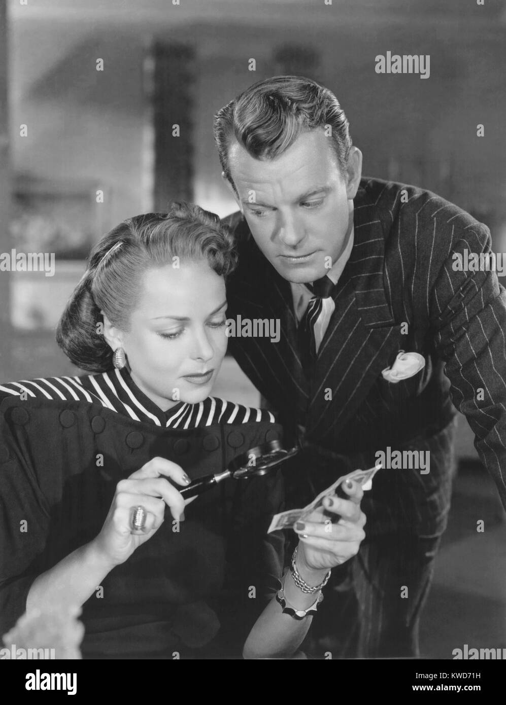 T-MEN, from left: Jane Randolph, Dennis O'Keefe, 1947 Stock Photo - Alamy