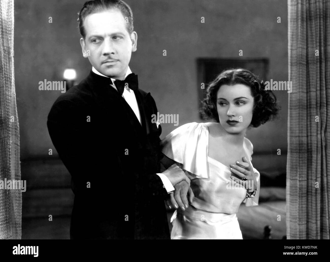 WOMAN IN THE DARK, from left, Melvyn Douglas, Fay Wray, 1934 Stock ...