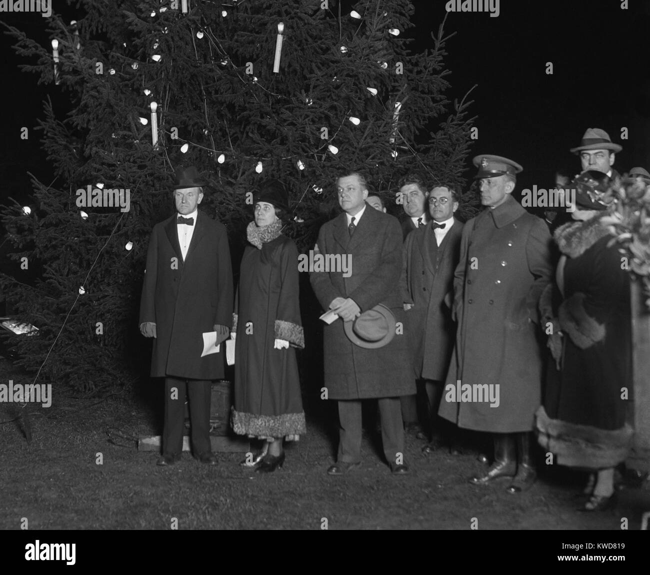 President Calvin Coolidge and First Lady Grace at the lighting of the ...