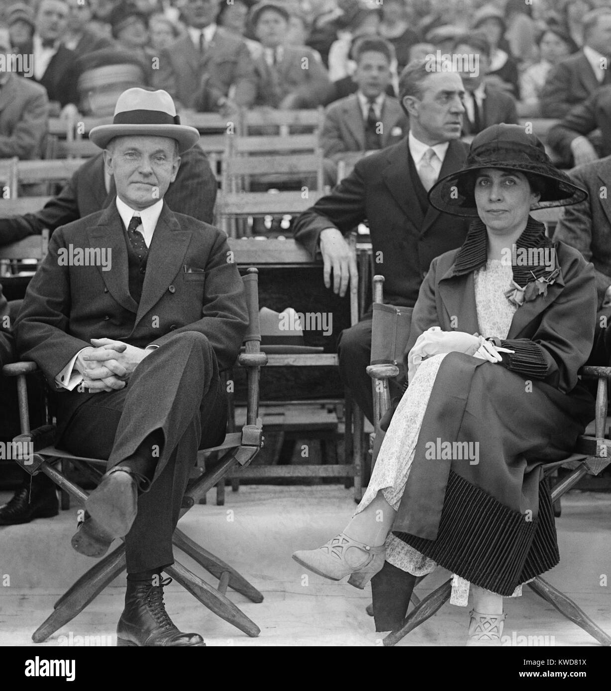 President Calvin Coolidge and the First Lady Grace Coolidge at a circus ...
