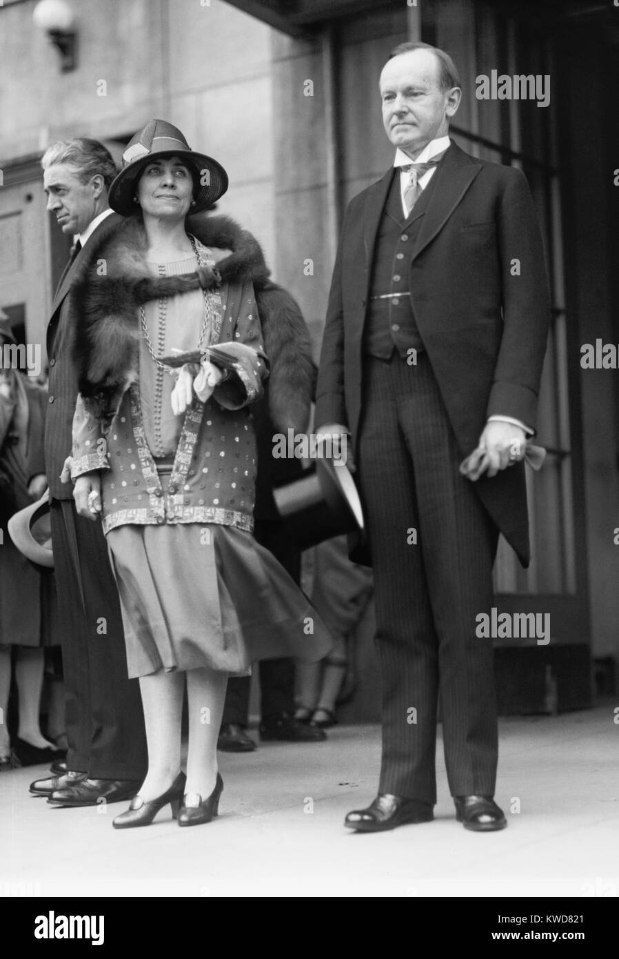 President Calvin Coolidge and First Lady Grace Coolidge attending ...