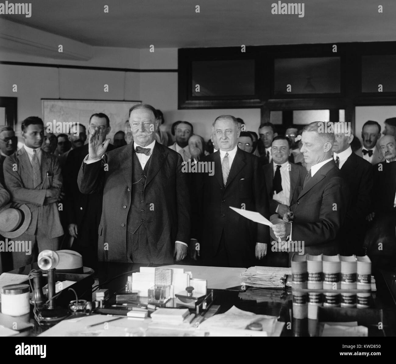 Former President William Howard Taft being sworn in as Chief Justice of ...