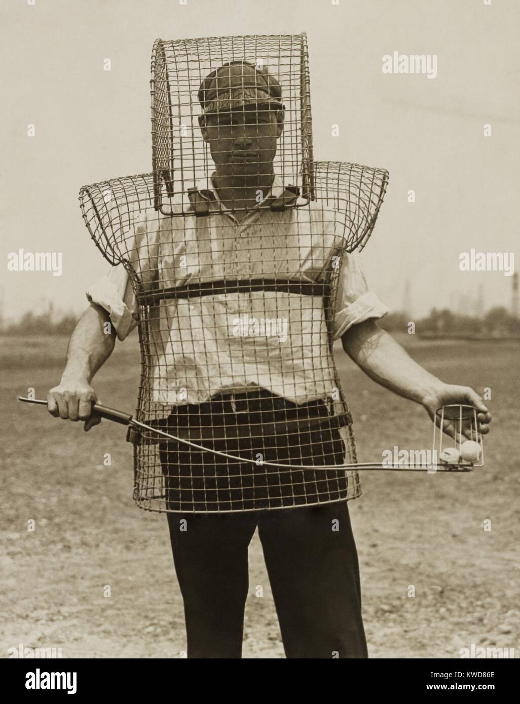 Mouse-trap armor is the newest safety device seen on California golf ...