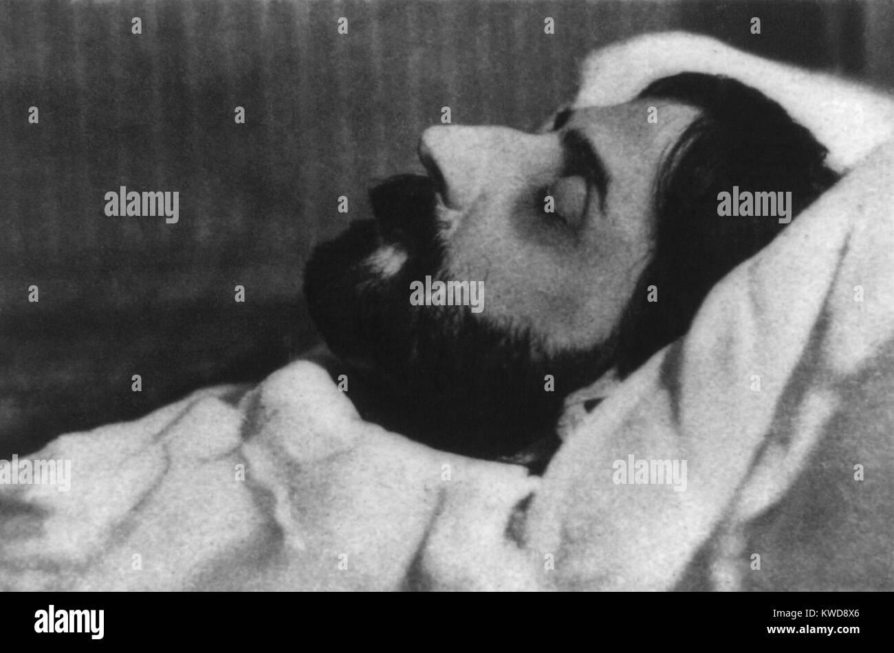 Marcel Proust on his death bed in 1922. He died while still working on ...