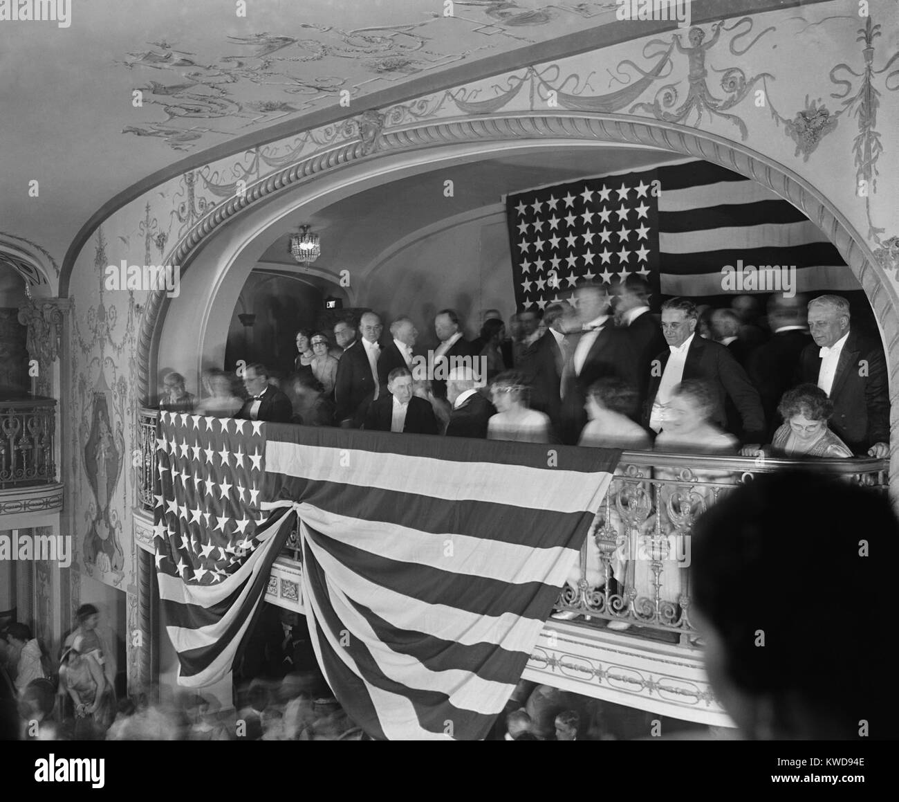 Vice President Charles Dawes and his party at a 1925 Charity Inaugural ...