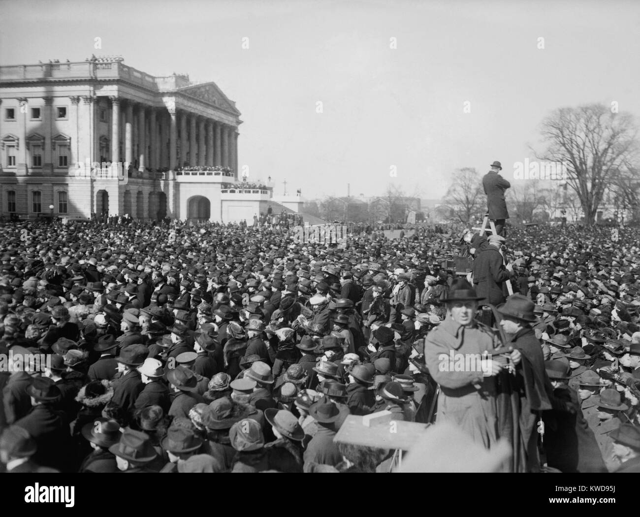 Crowds at the inauguration of President Warren Harding, March 4, 1921 ...