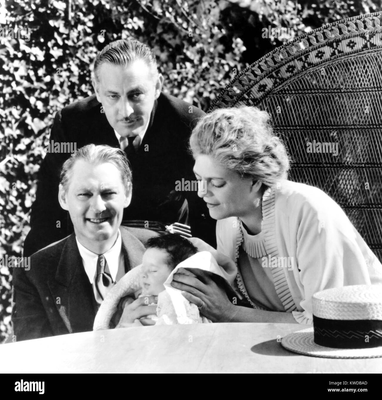 From left, Lionel Barrymore, (holding his nephew, John Barrymore, Jr ...