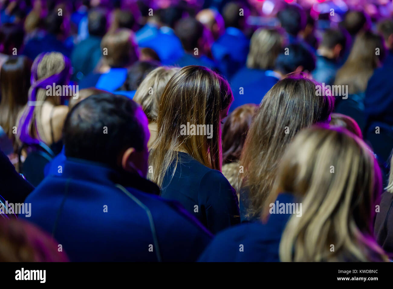 People attend business conference in congress hall Stock Photo - Alamy