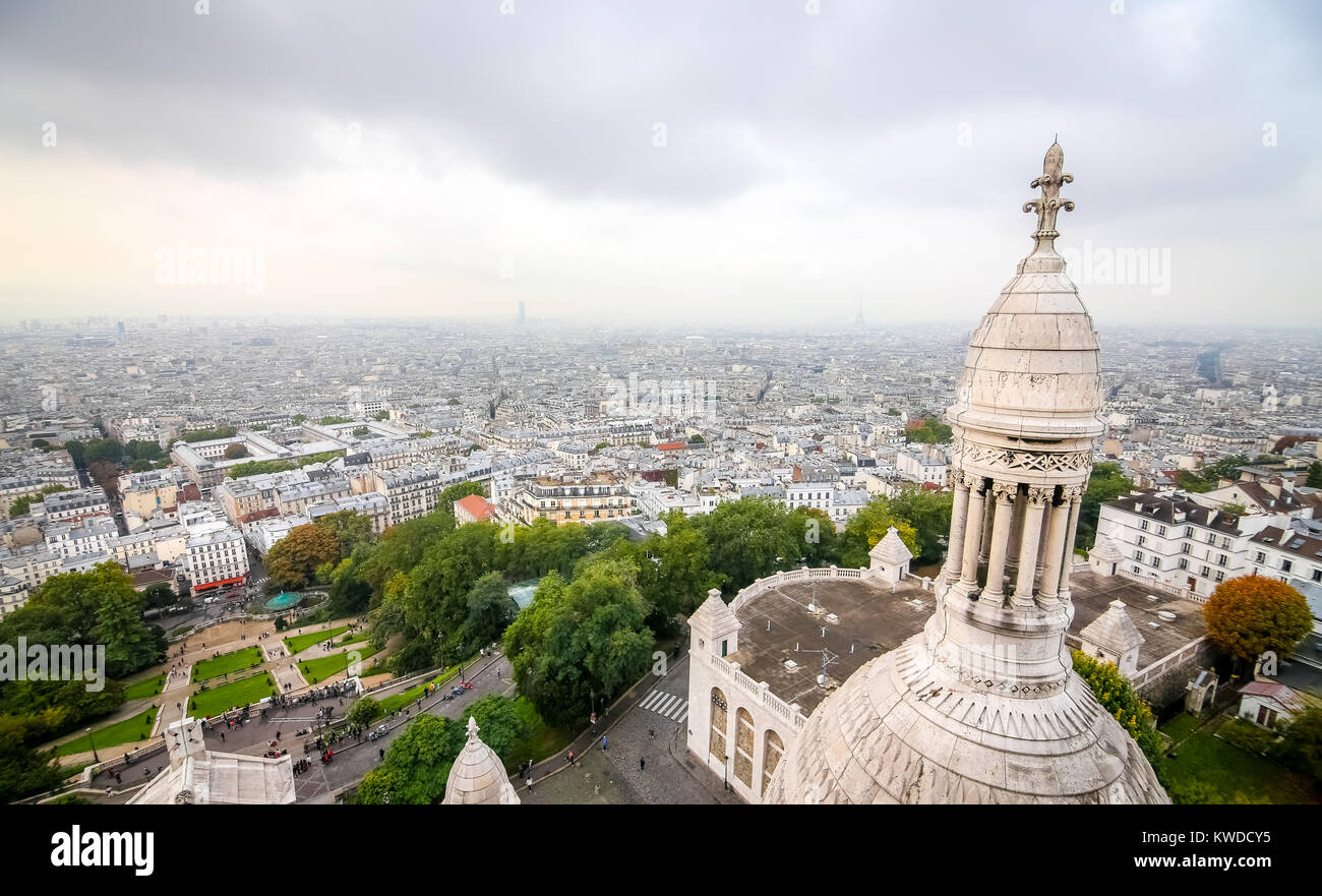 Paris View from Sacre Coeur Basilica in France Stock Photo - Alamy