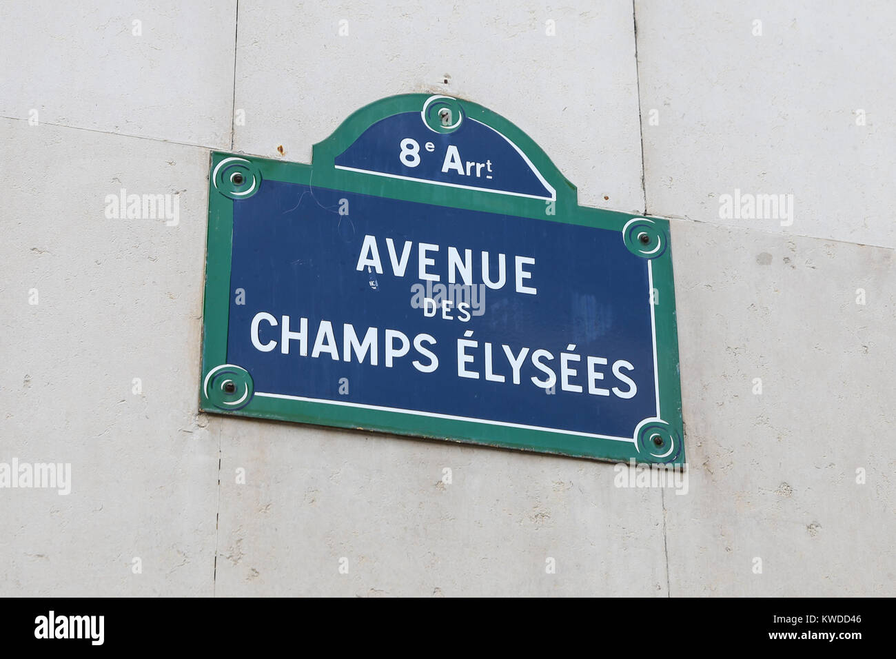 Champs elysees street sign hi-res stock photography and images - Alamy