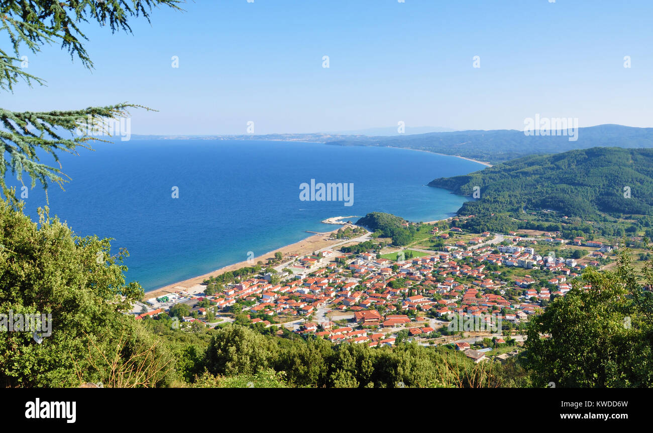 village Stratoni in Halkidiki Greece Stock Photo - Alamy