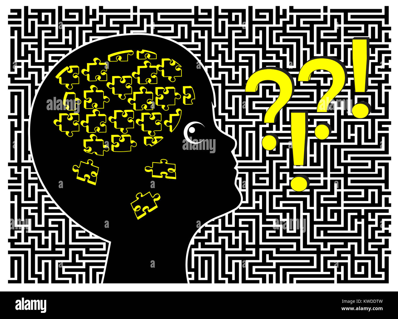 Kids develop their brain with trial and error Stock Photo - Alamy