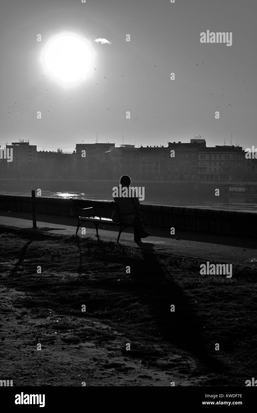 Morning sun glow Black and White Stock Photos & Images - Alamy