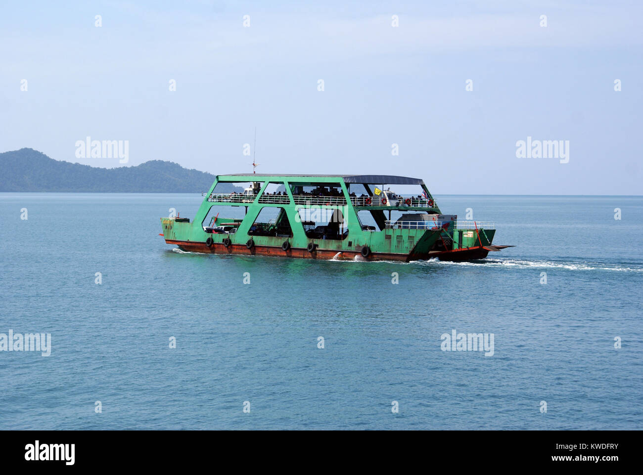 Green ferry to the Ko Chang island, Thailand Stock Photo - Alamy