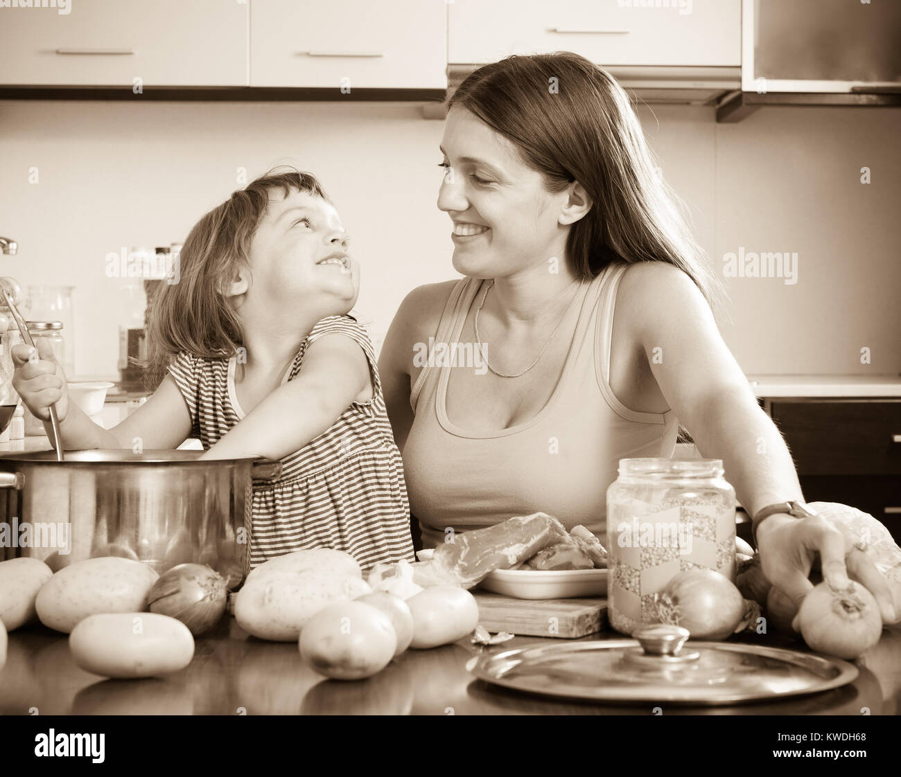 Person cooking cabbage soup hi-res stock photography and images - Alamy