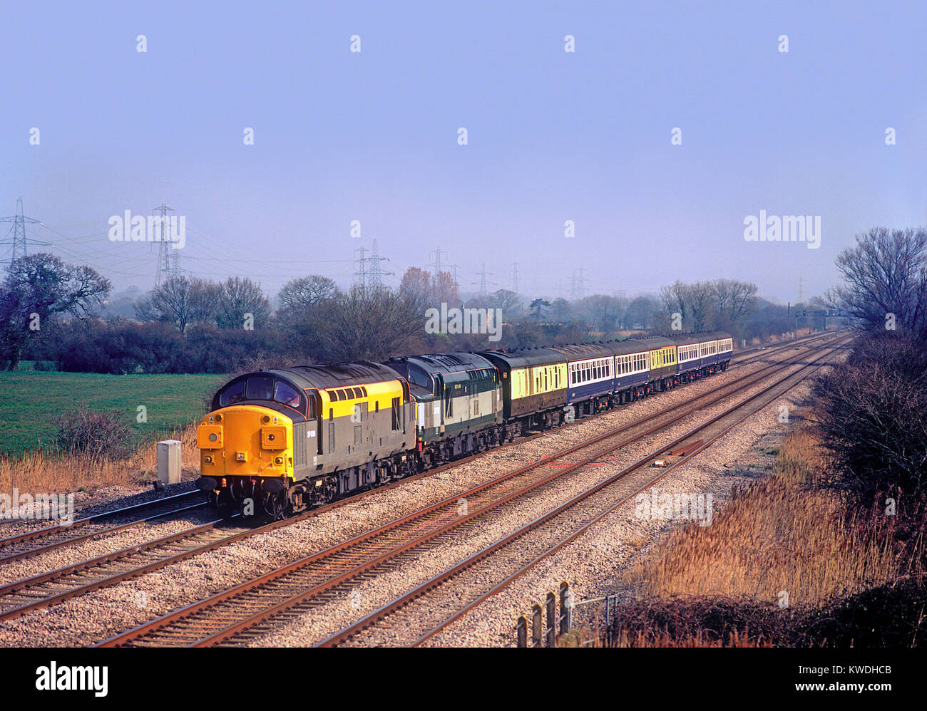 Class 37 british railways type 3 diesel electric train hi-res stock ...