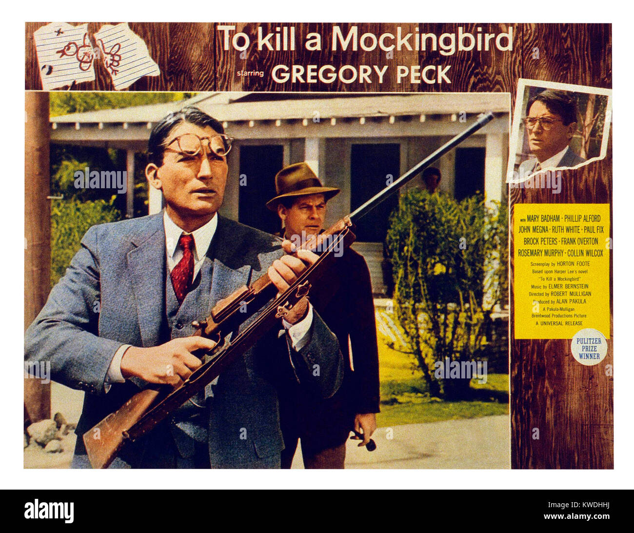 TO KILL A MOCKINGBIRD, US lobbycard, from left: Gregory Peck, Frank ...