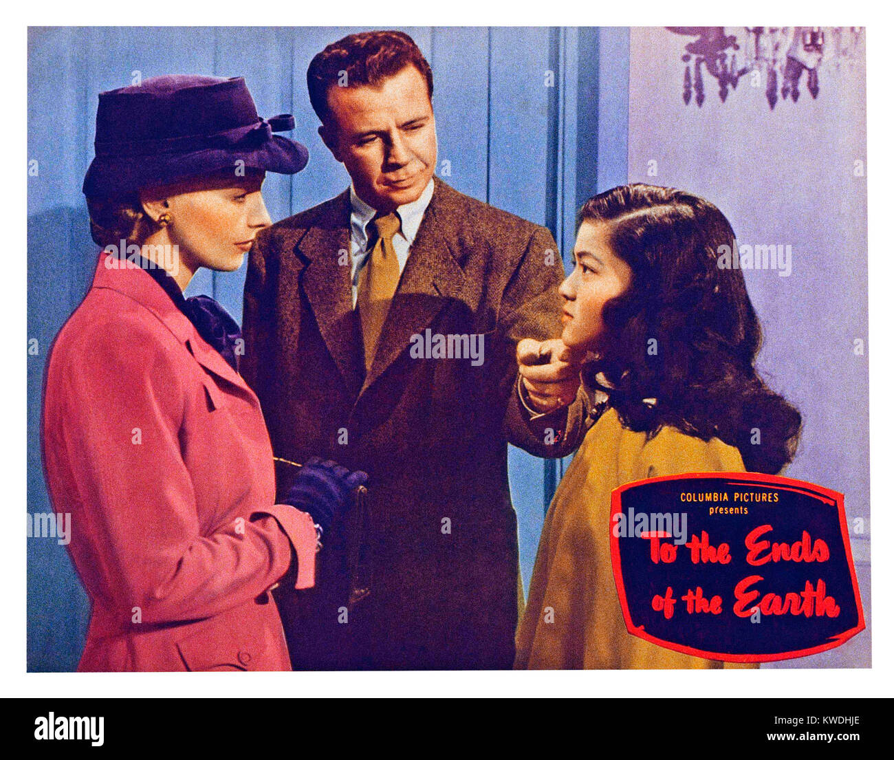 TO THE ENDS OF THE EARTH, US lobbycard, from left: Signe Hasso, Dick ...