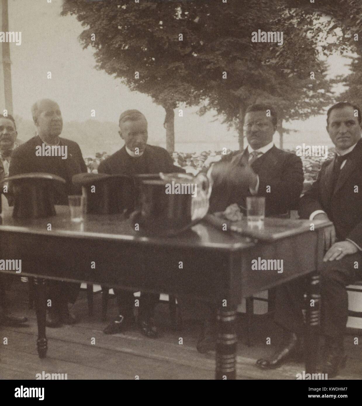 President Roosevelt, Cardinal Gibbons, and John Mitchell, together for ...