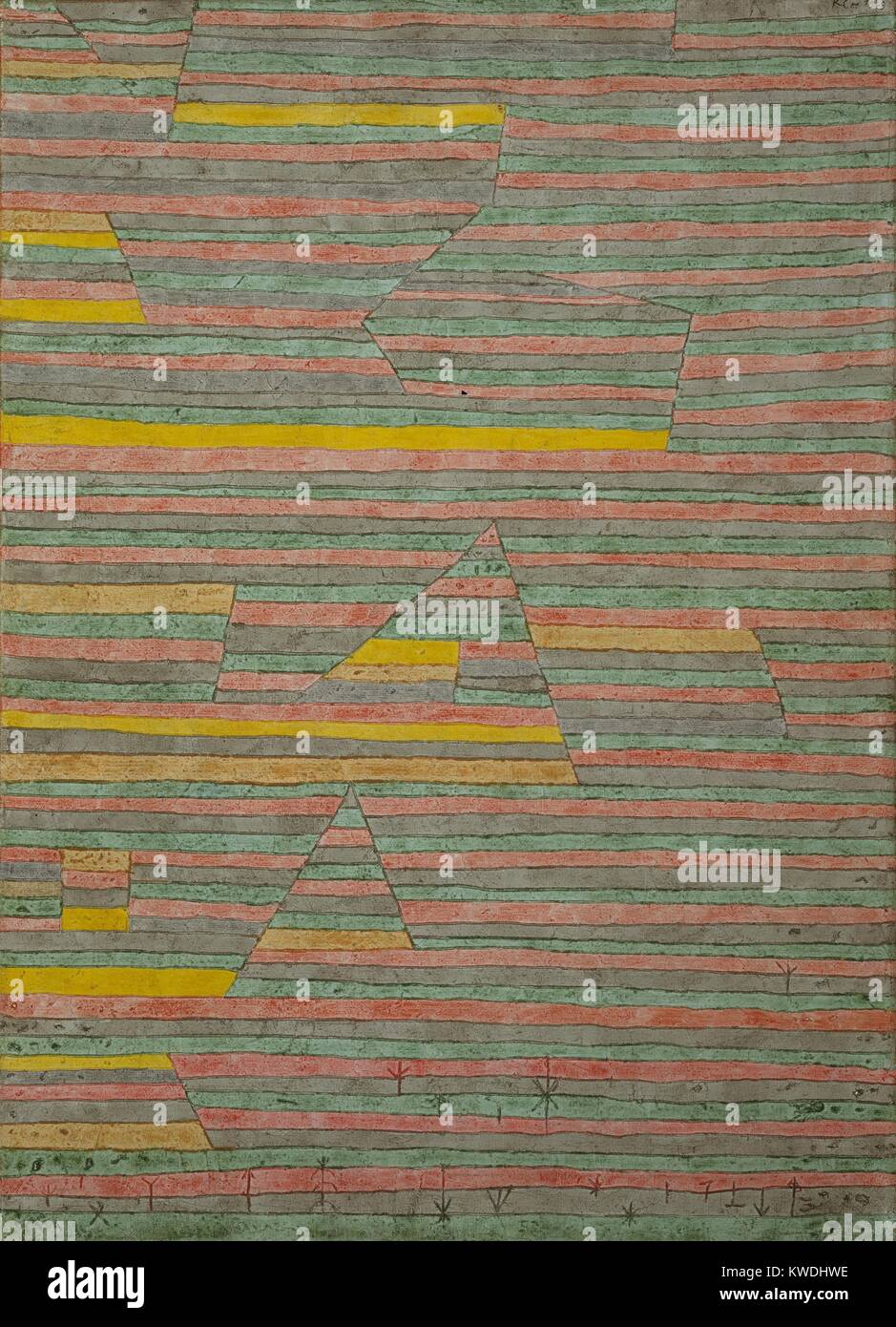 MONUMENTS AT G., by Paul Klee, 1929, Swiss painting, watercolor on ...