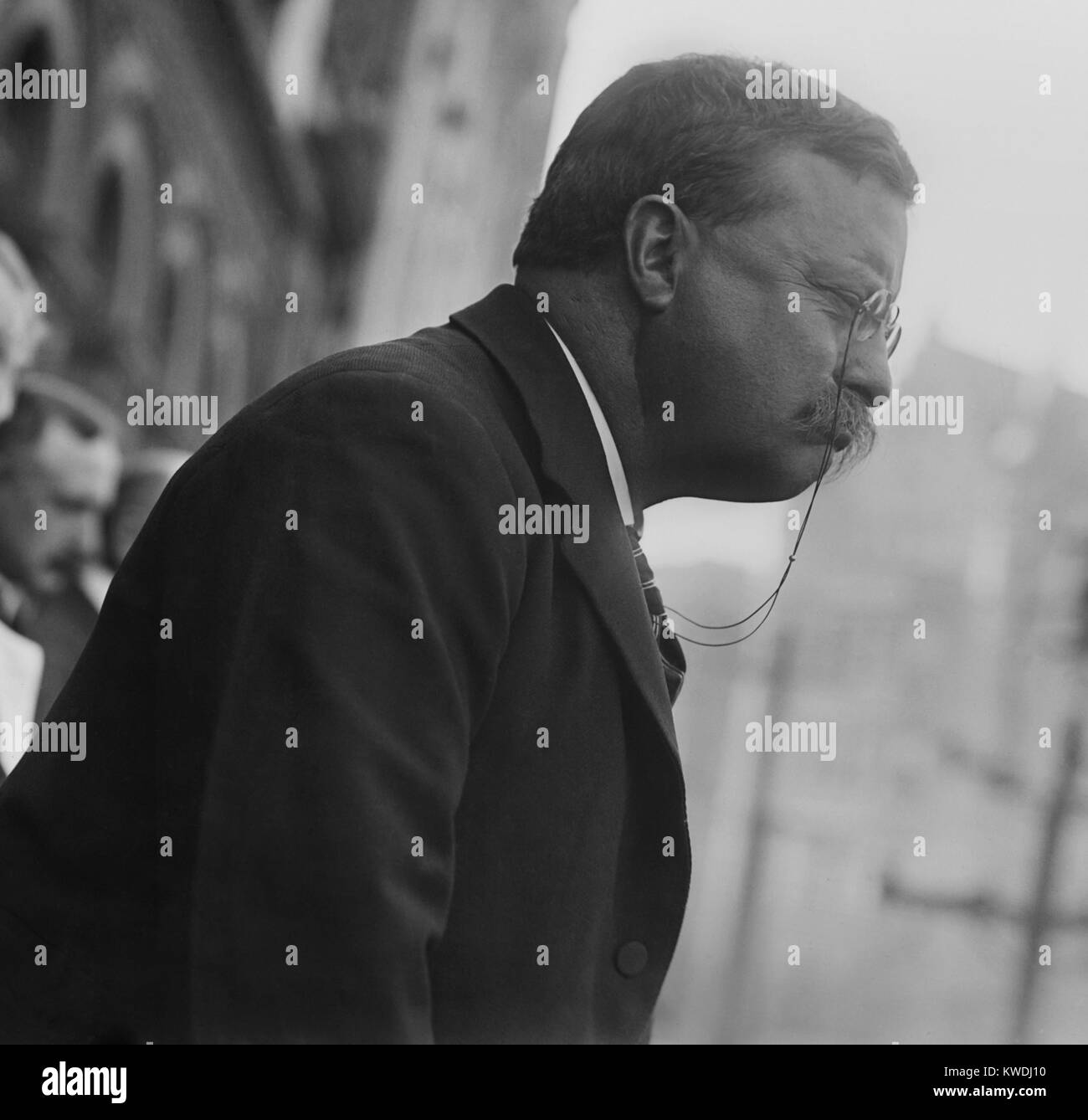 Colonel Theodore Roosevelt, speaking in Yonkers, New York. He spoke to ...